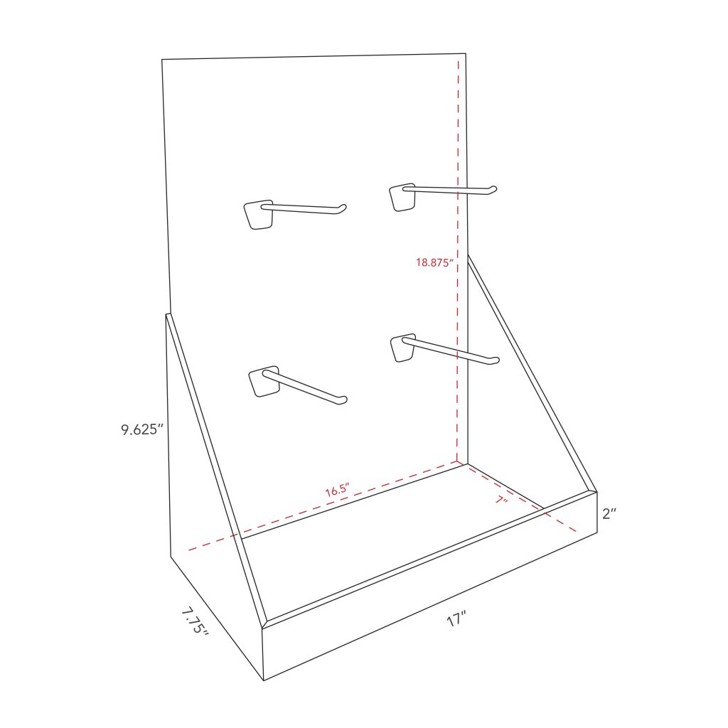 #7410K - Cardboard counter display with pegs - COVID-19 face mask ...
