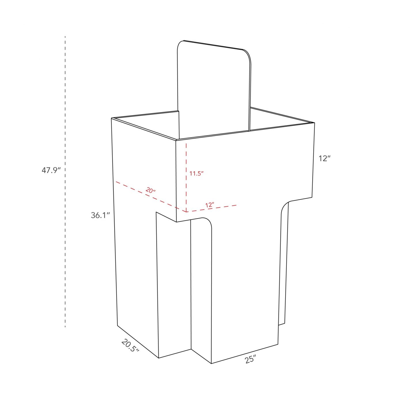 #7696K - Cardboard Dump bin | Concept BBM